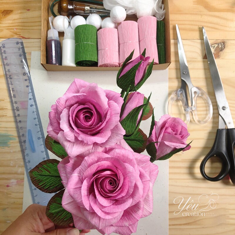 Crepe Paper Roses - Etsy