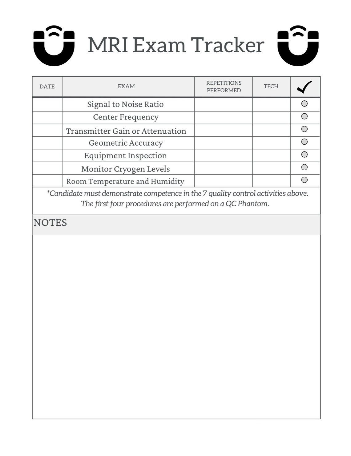 MRI Exam Tracker - Etsy