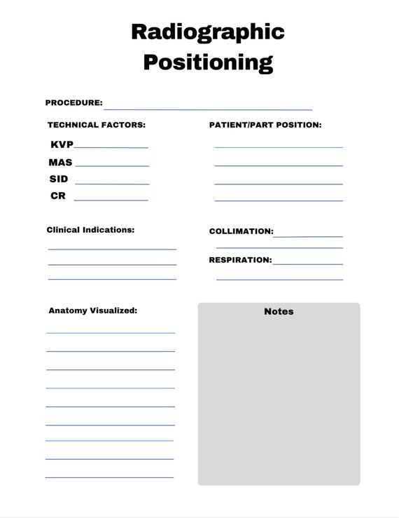 Radiology Clinical Notes - Etsy