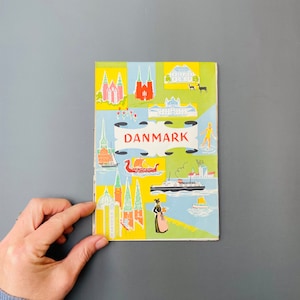 Vintage Shell Map of Denmark, 1950's Map - Etsy