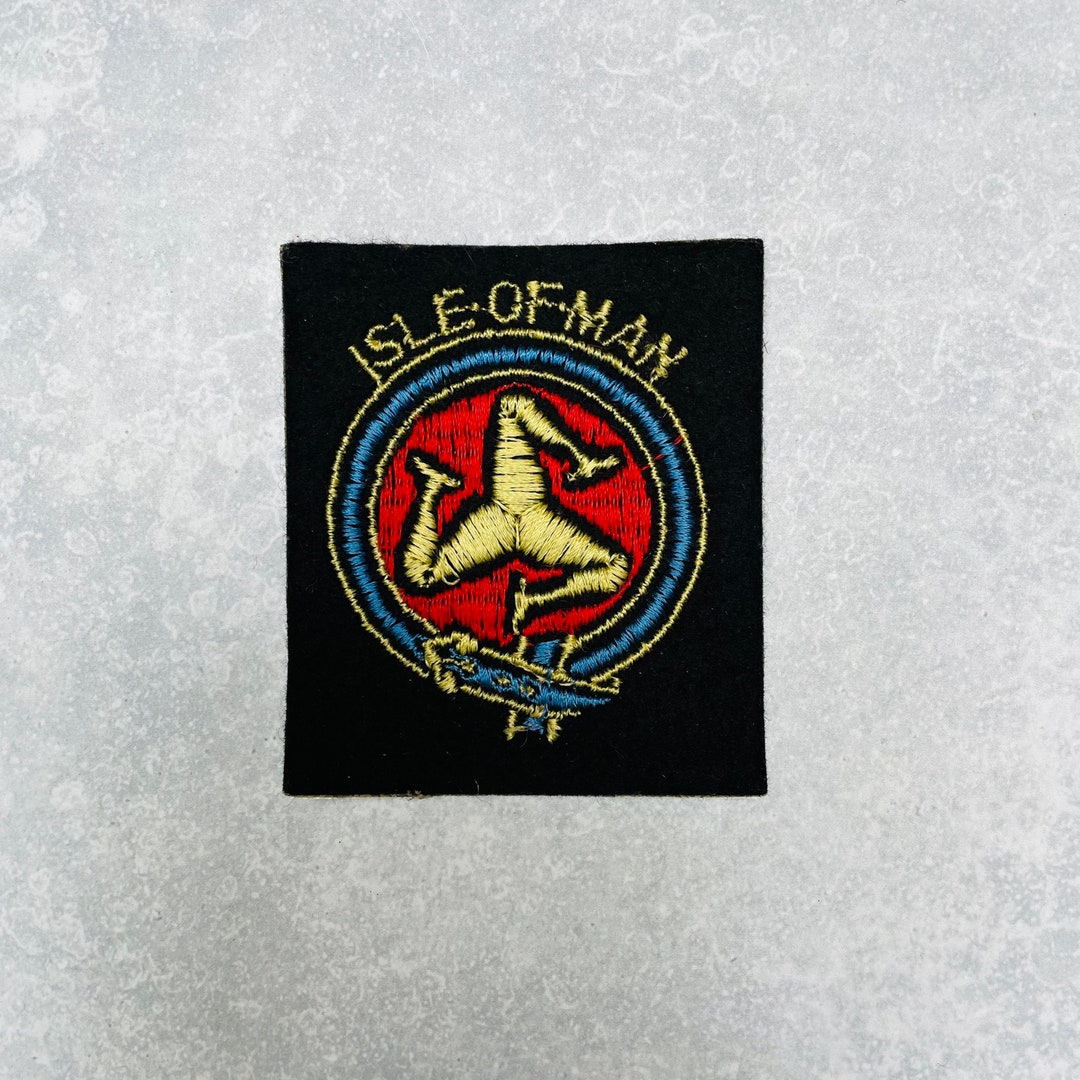 Vintage Isle of Man Embroidered Patch, Travel Souvenir Patch, Travel ...