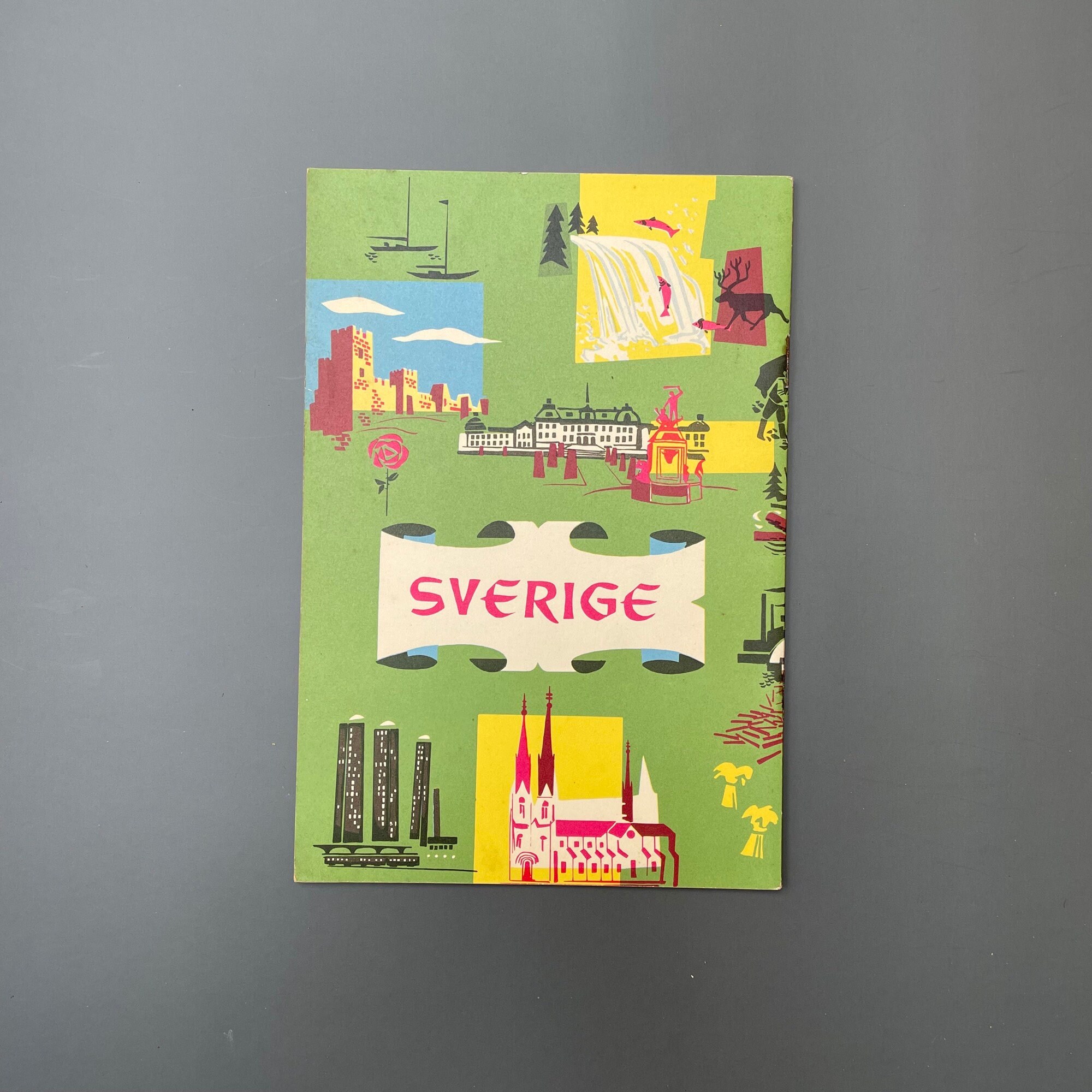 Vintage Shell Map of Sweden 1950's Map - Etsy