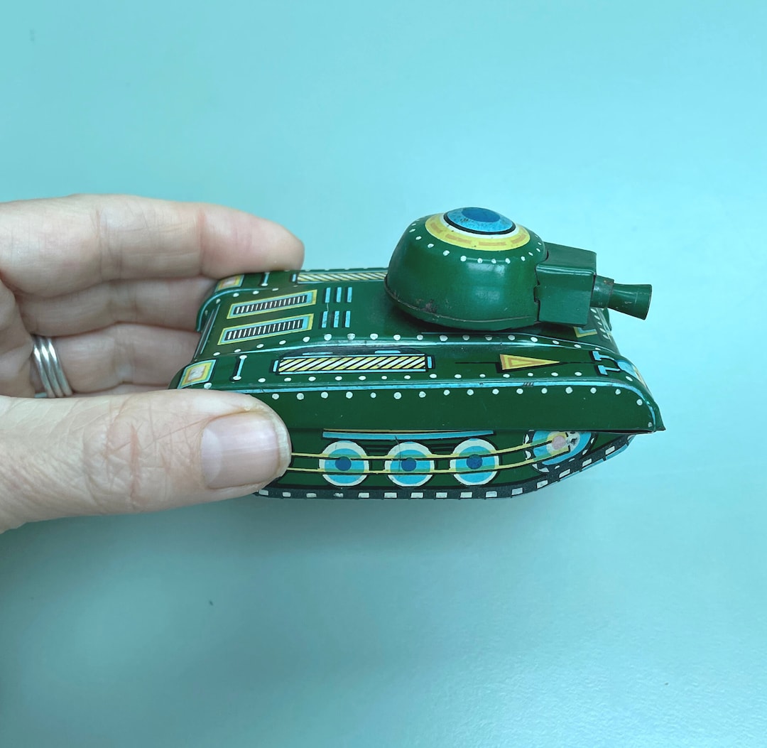 Vintage Tin Toy Tank, Vintage Kids Room Decor - Etsy