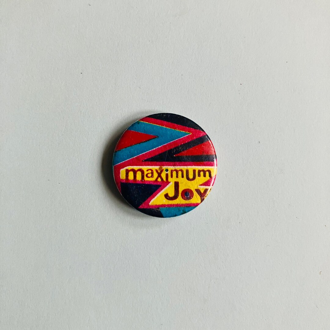 Vintage Maximum Joy Pinback Button: 1980s Music Badge - Etsy