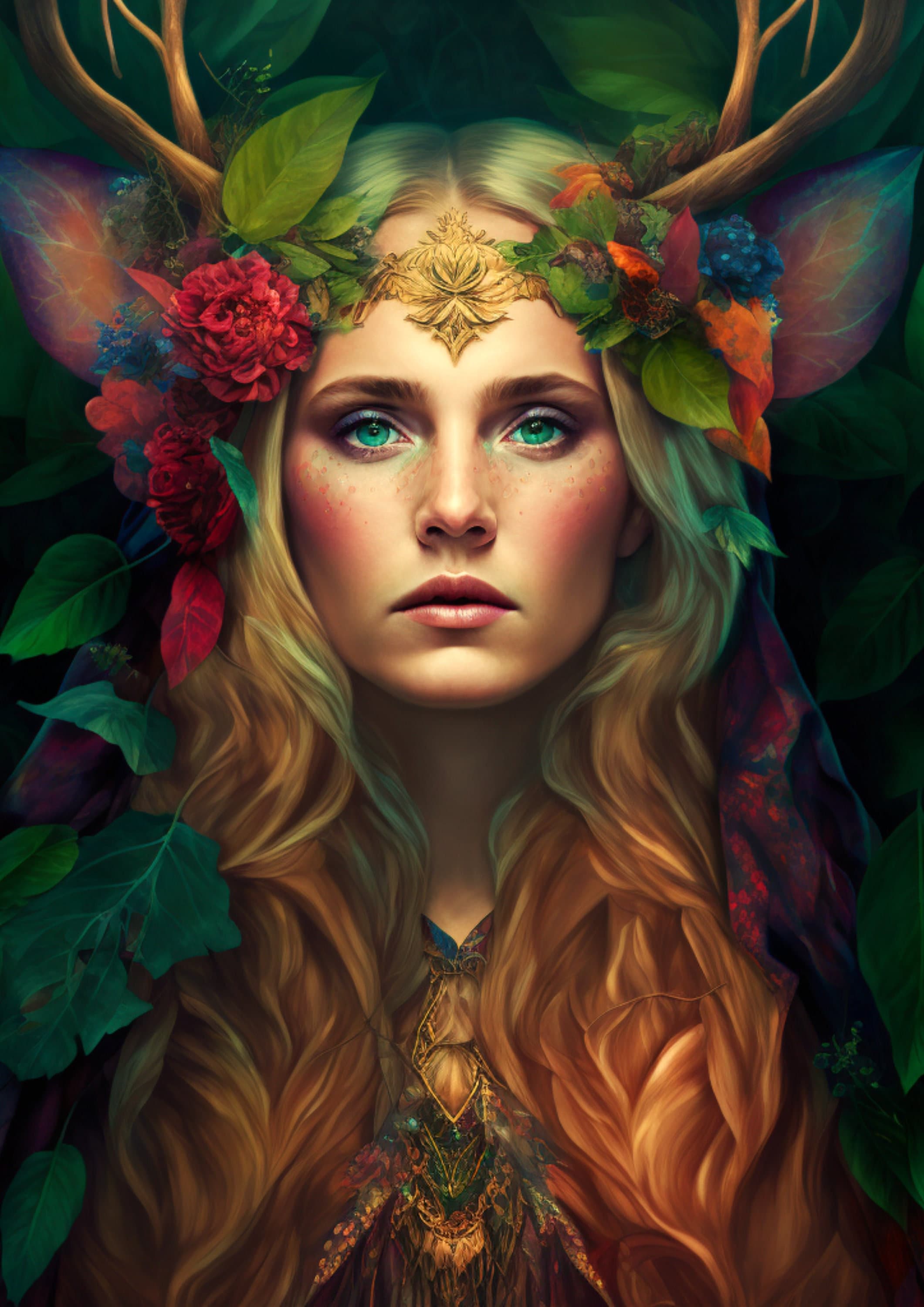 Forest Goddess Wall Art - Etsy