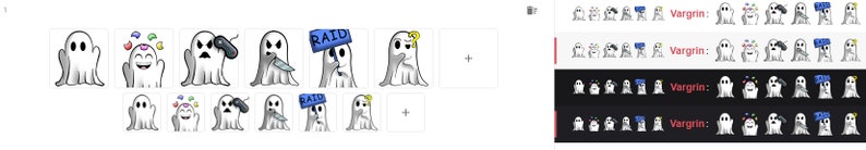Ghost Spooky Witchy Emotes for Twitch Gaming, Controller, Confused ...
