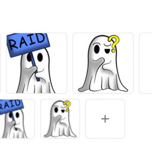 Ghost Spooky Witchy Emotes for Twitch Gaming, Controller, Confused ...