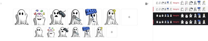 Ghost Spooky Witchy Emotes for Twitch Gaming, Controller, Confused ...