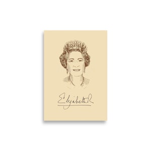 Her Majesty Queen Elizabeth II Signature Signed Museum Quality Etching ...