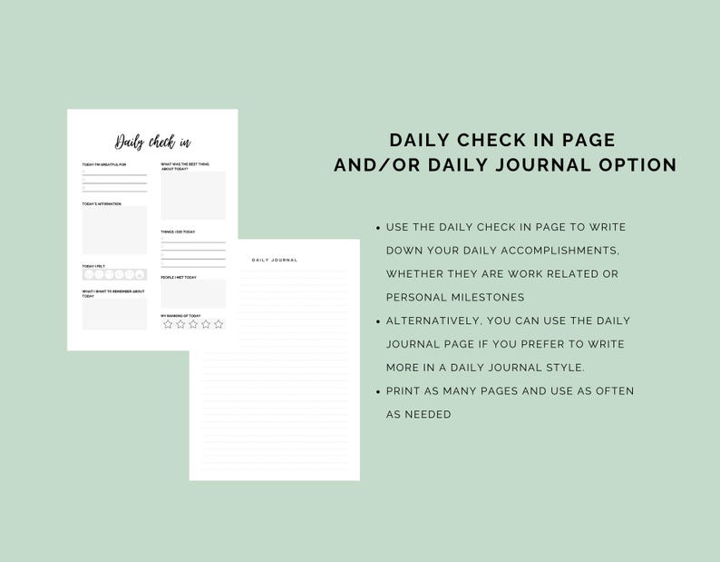 Printable Daily Planner: Hourly Schedule, Goal Tracker (digital ...