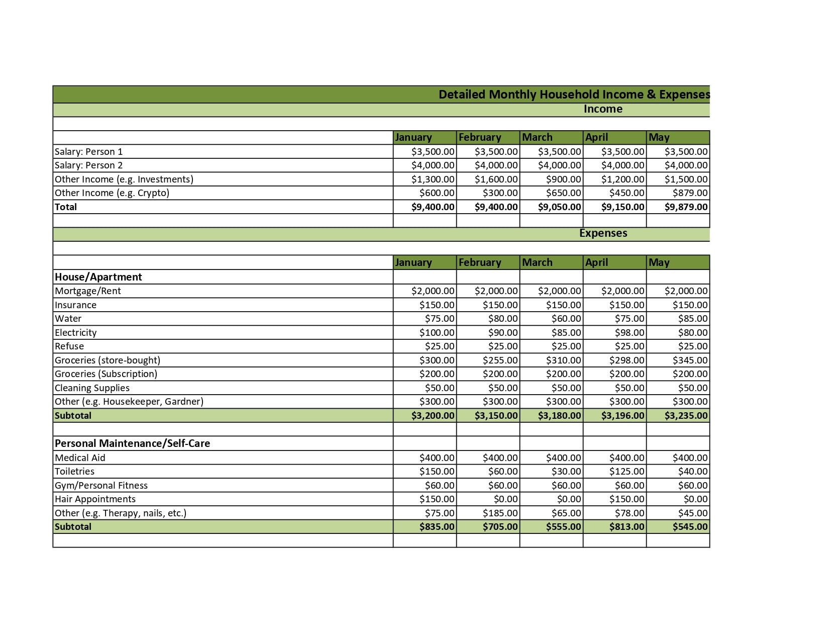 Customizable Monthly Budget Spreadsheet. 2026 Template With FREE 2027 ...