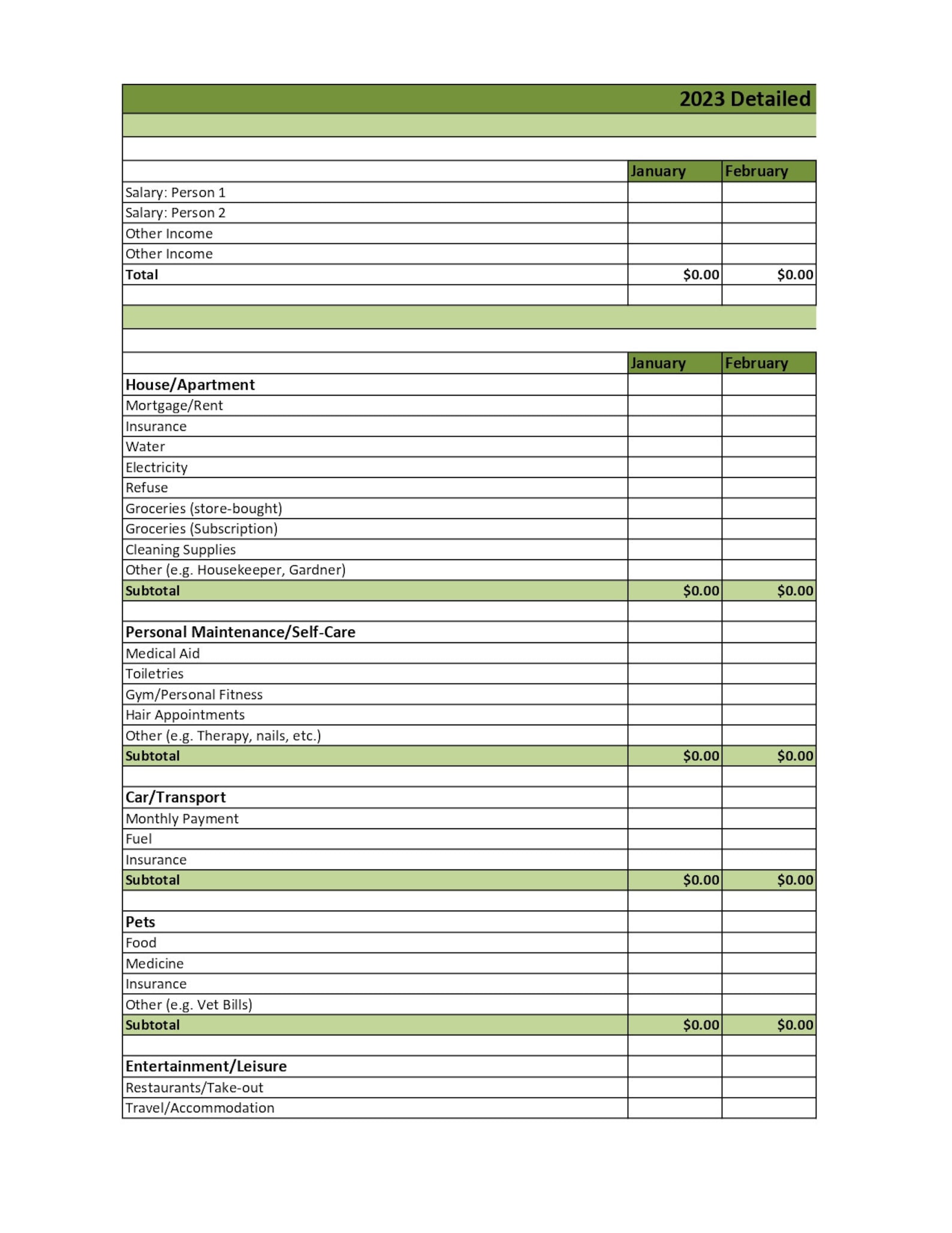 Monthly Budget Spreadsheet Fully Customisable 2025 and FREE 2026 Family ...