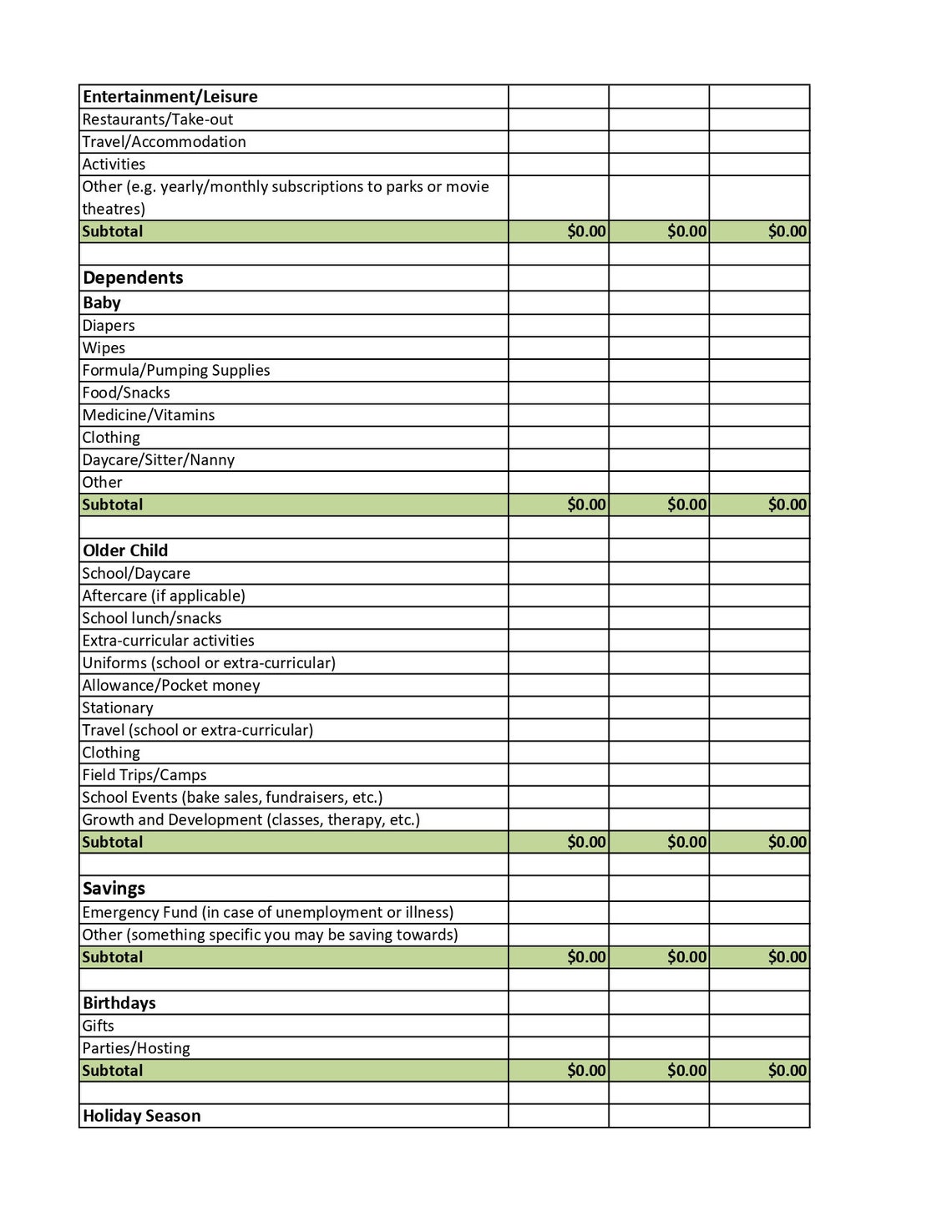 Customizable Monthly Budget Spreadsheet. 2026 Template With FREE 2027 ...