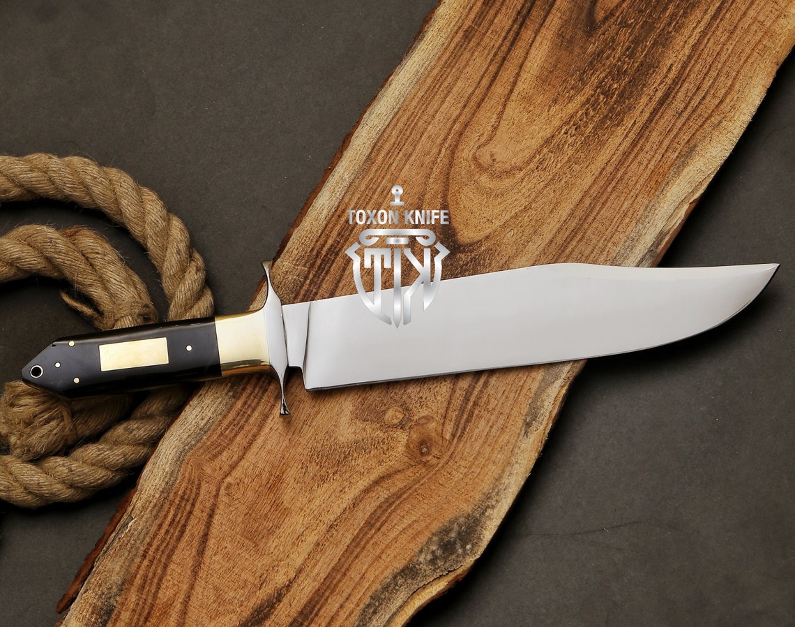 Custom Bowie Knife Custom Handmade Jim Bowie Replica Hunting Knife ...