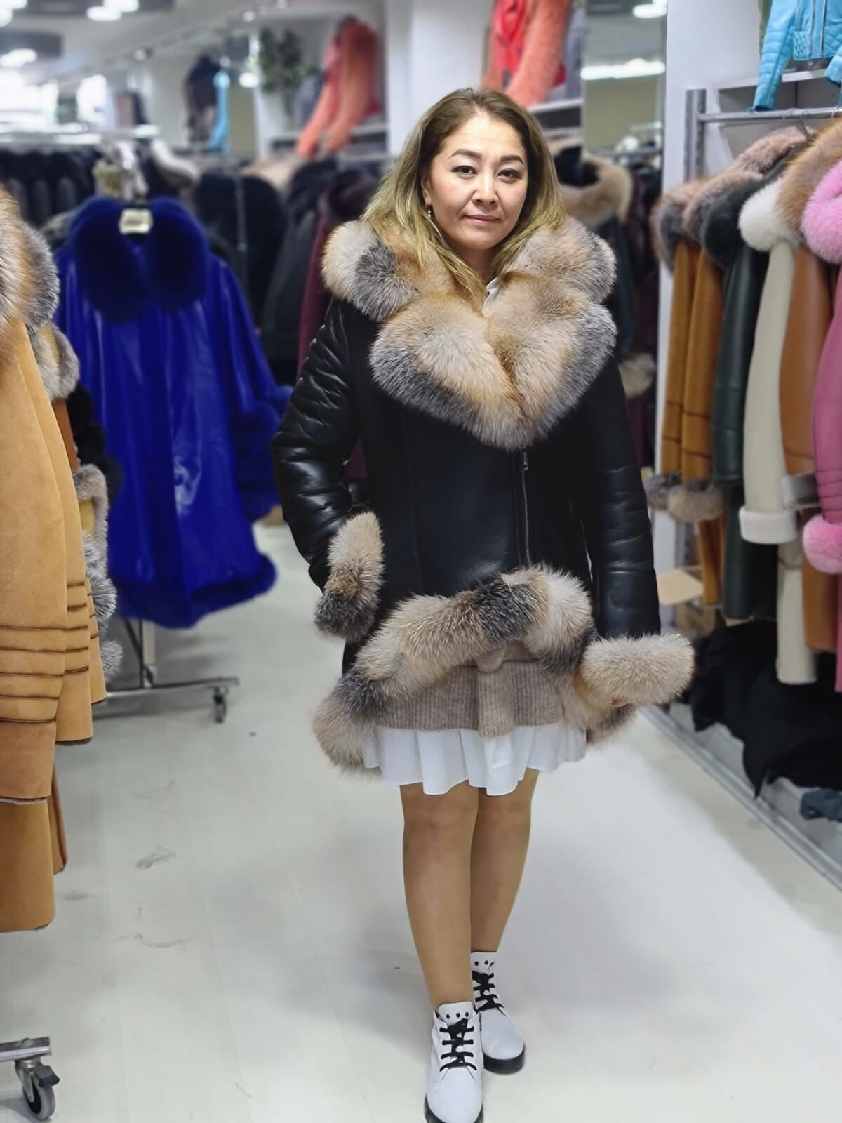 Stylish Fur Jacket for Her Ideal Gift for Any Occasion Long Length ...