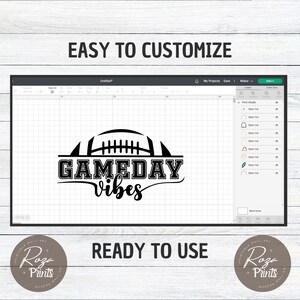 Football Game Day Vibes SVG, Game Day SVG, Game Day Shirt SVG, Football ...