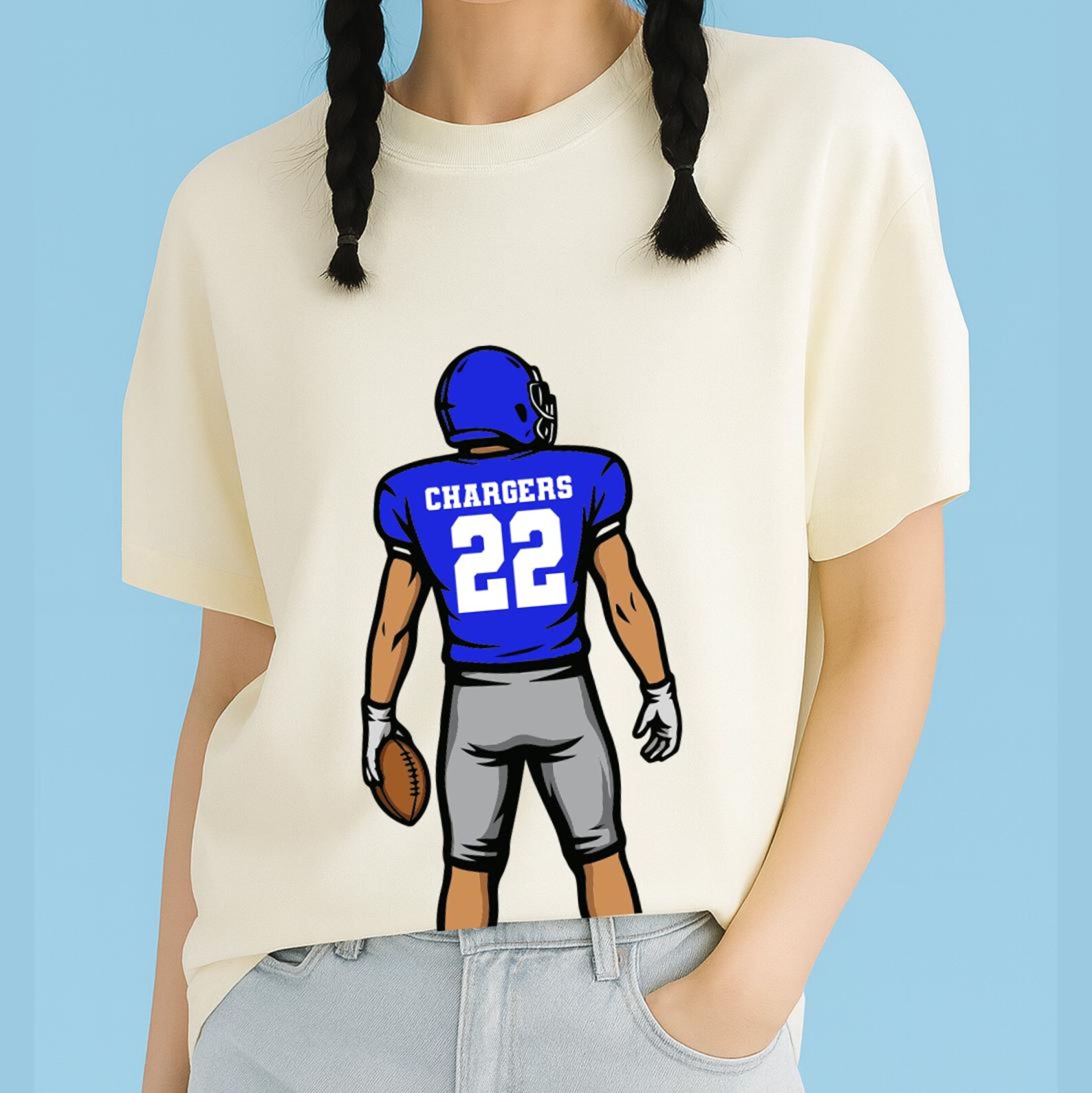 Custom Football Player SVG: Layered Custom Football SVG, Football ...
