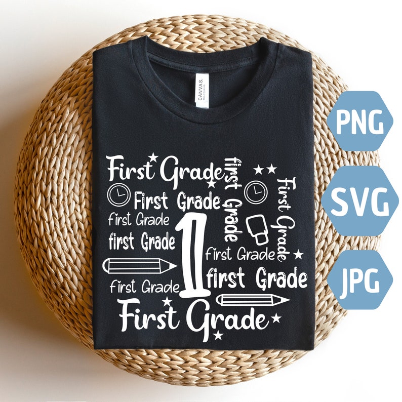 First Grade Svg 1st Grade Svg Teach SVG and PNG Teacher - Etsy