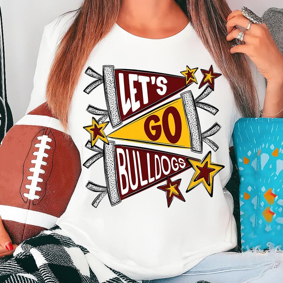 Let's Go Bulldogs PNG: School Spirit Pennant, Cheerleader Clipart ...