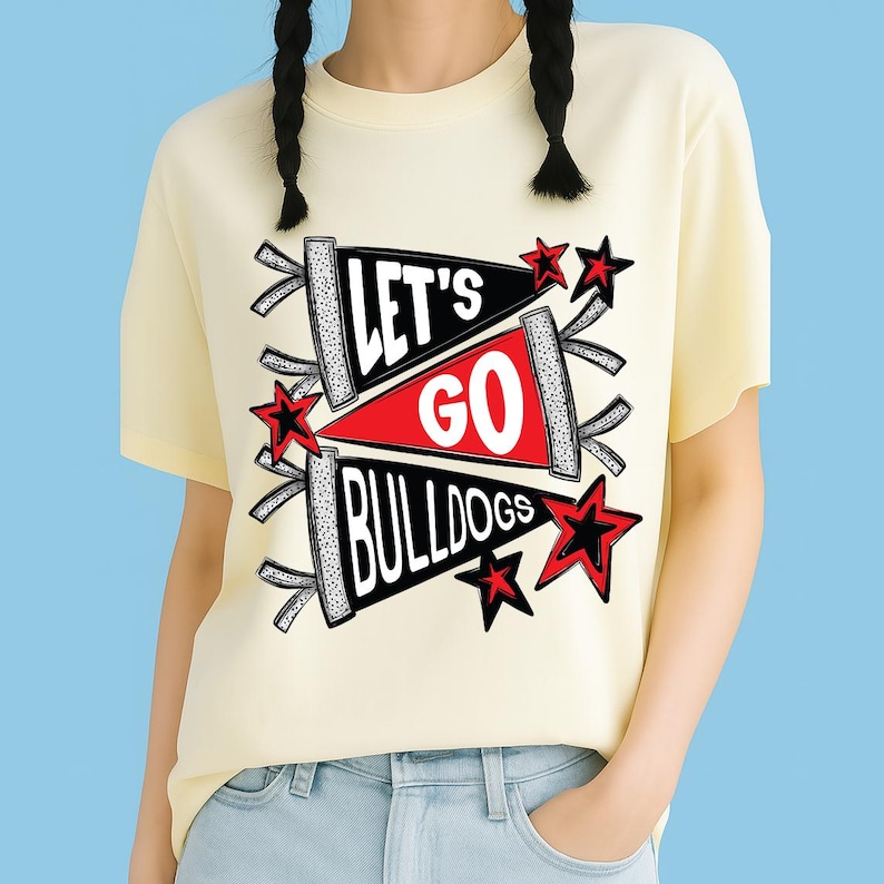 Let's Go Bulldogs PNG: School Spirit Pennant, Cheerleader Clipart ...