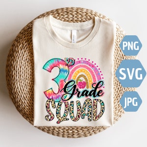 Third Grade Svg, 3rd Grade Svg, Third Grade Squad Svg, Teach SVG and ...