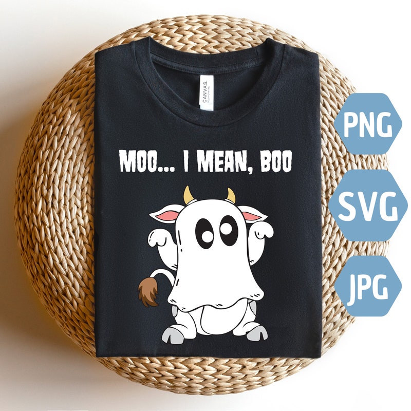Boo I Mean Moo Svg - Etsy