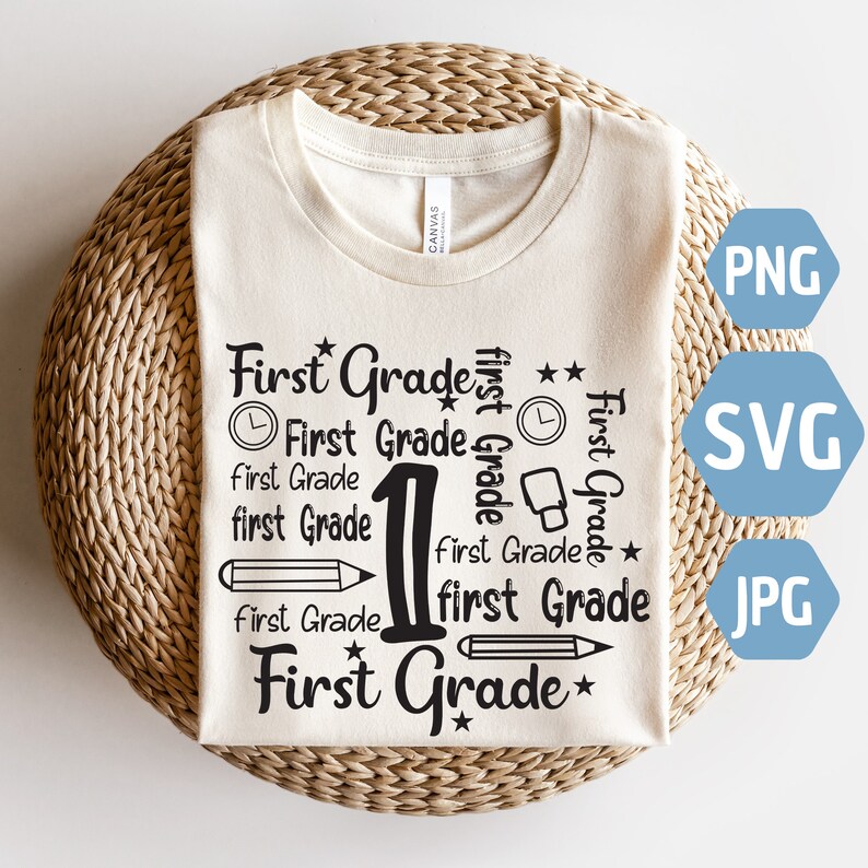First Grade Svg 1st Grade Svg Teach SVG and PNG Teacher - Etsy