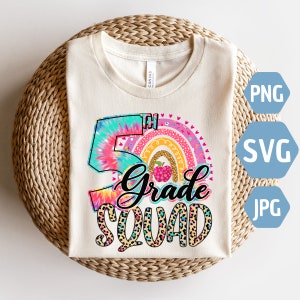 Fifth Grade Svg, 5st Grade Svg, Fifth Grade Squad Svg, Teach SVG and ...