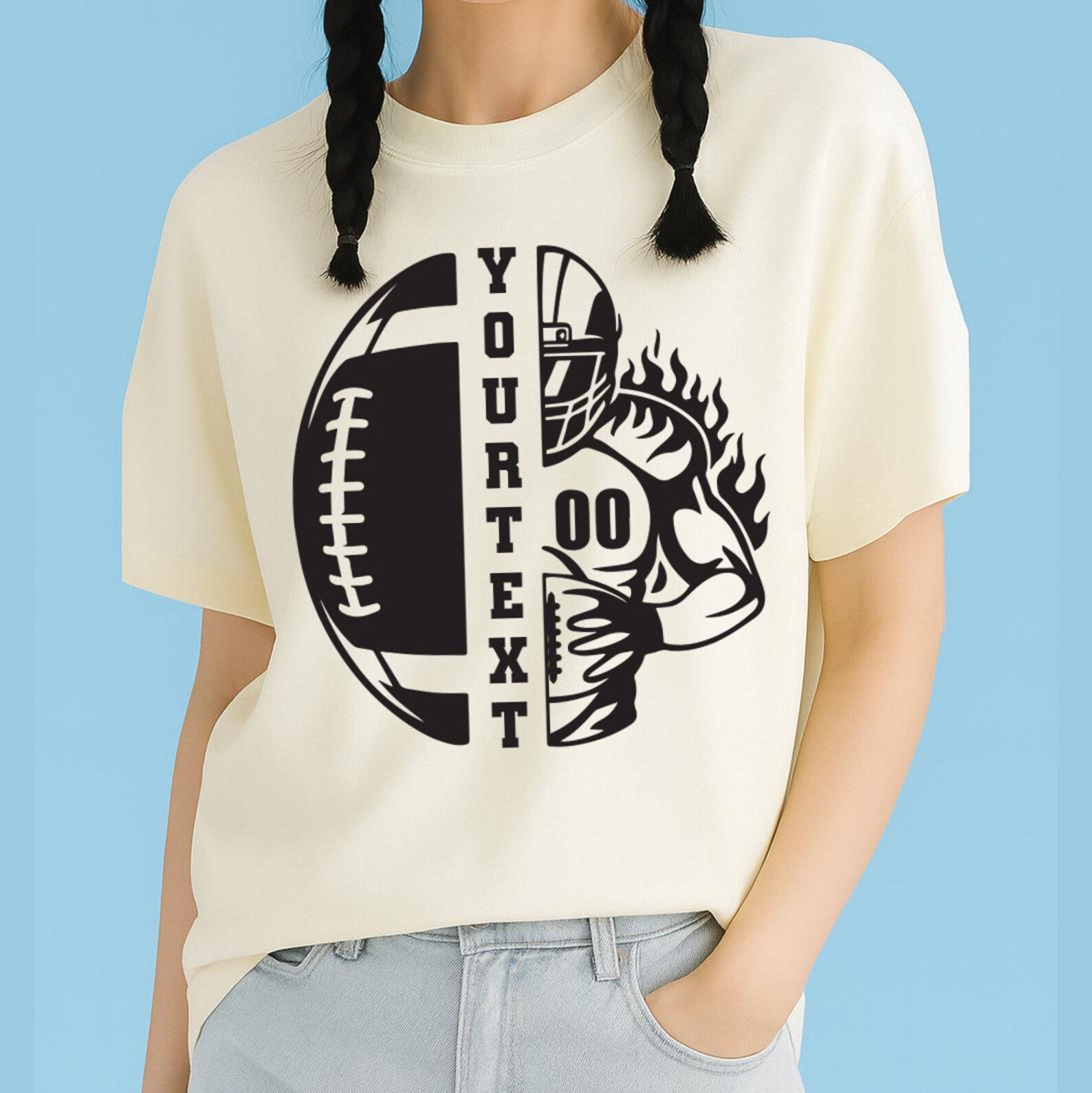 Custom Football Name SVG: Customized Football Svg, Custom Name Number ...