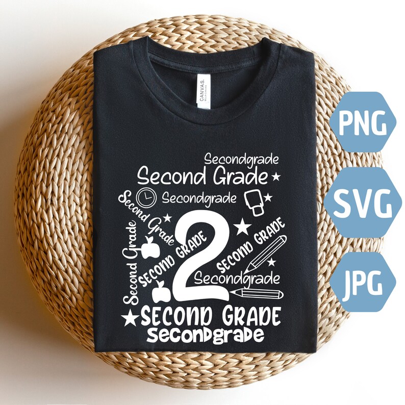 Second Grade Svg 2st Grade Svg Teach SVG and PNG Teacher - Etsy