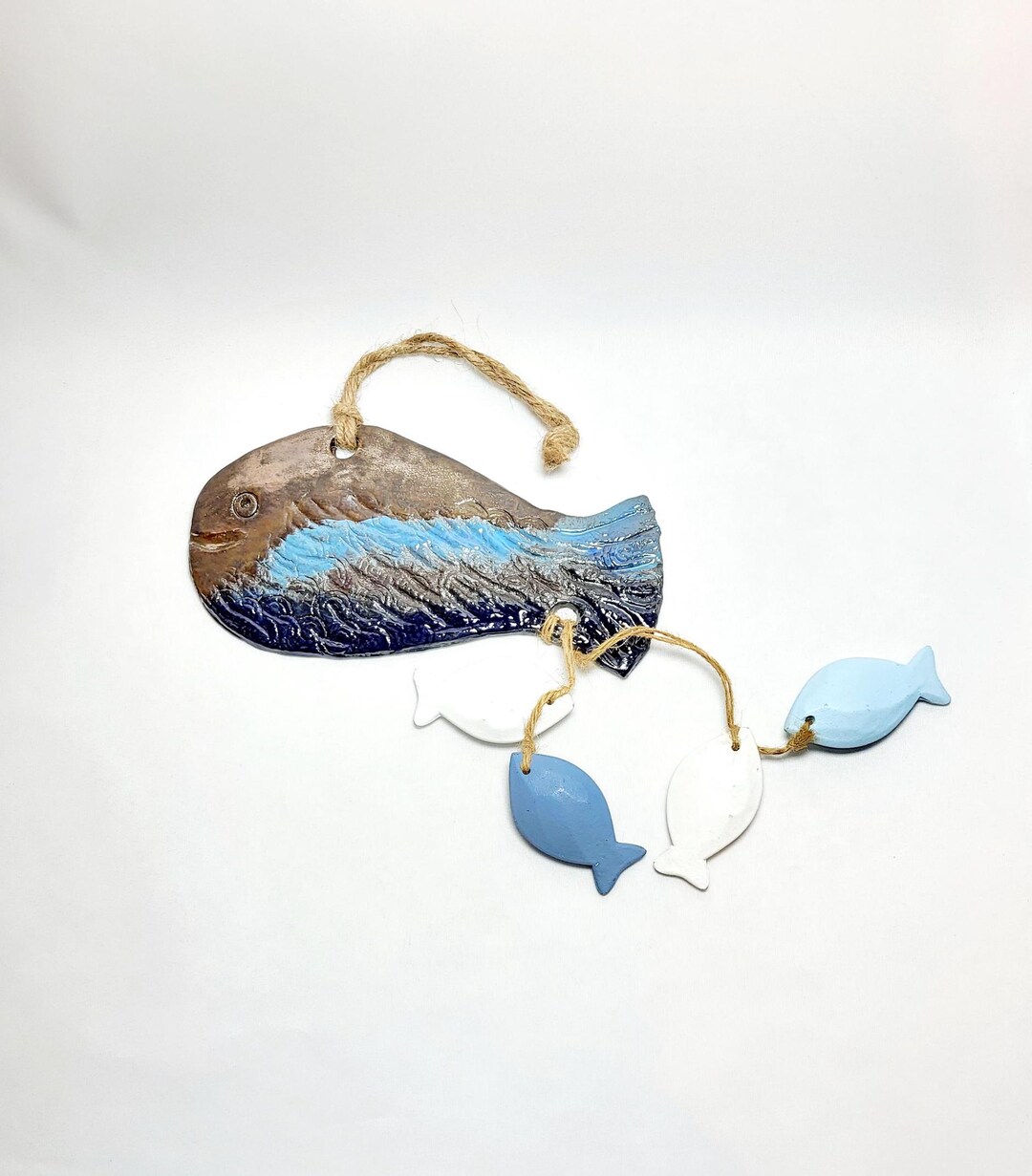 Ceramic Sign, Clay Sign, Fish With Fish :, Maritime, Door Sign - Etsy