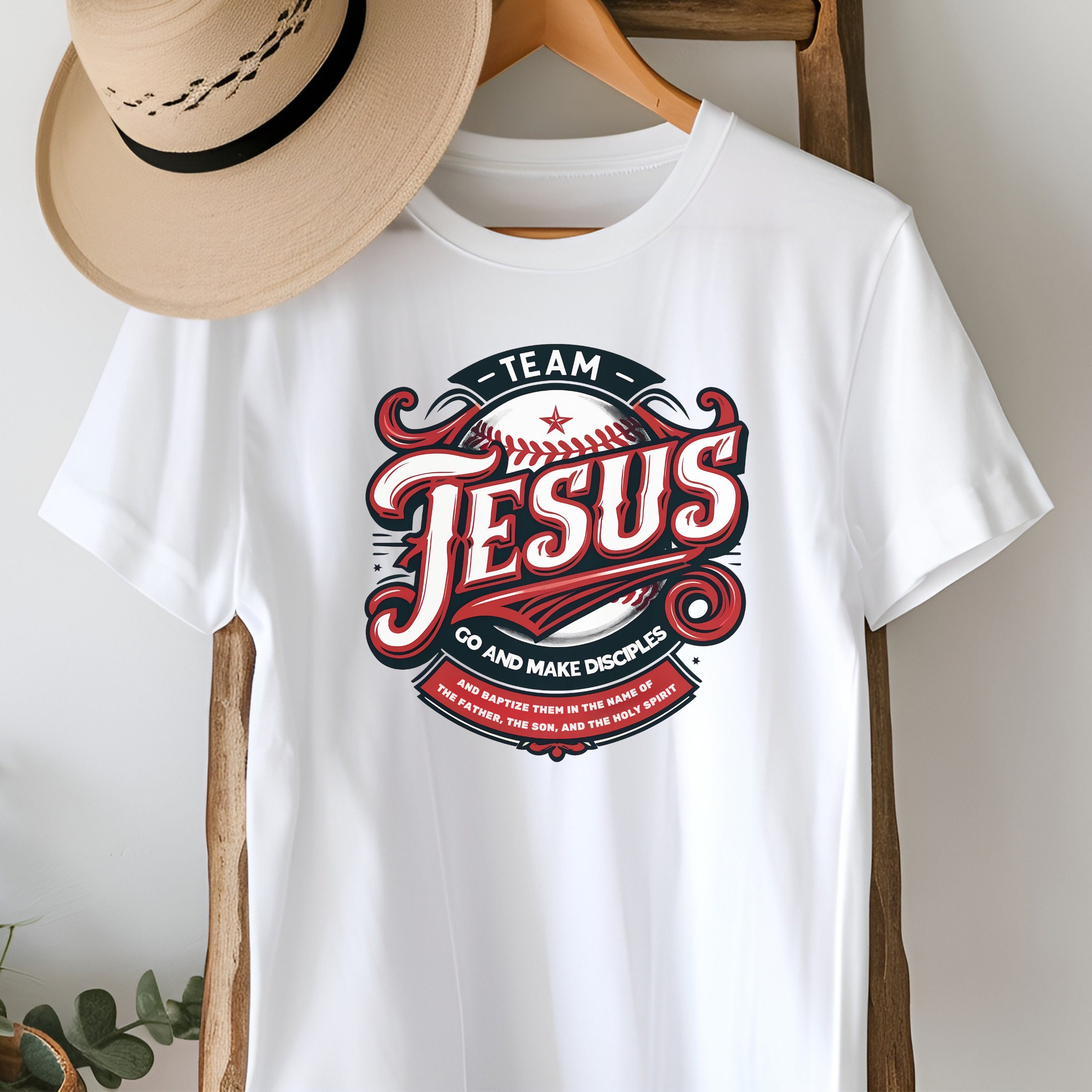 Christian T-shirt Team Jesus Baseball Shirt Religious Gift Christian ...