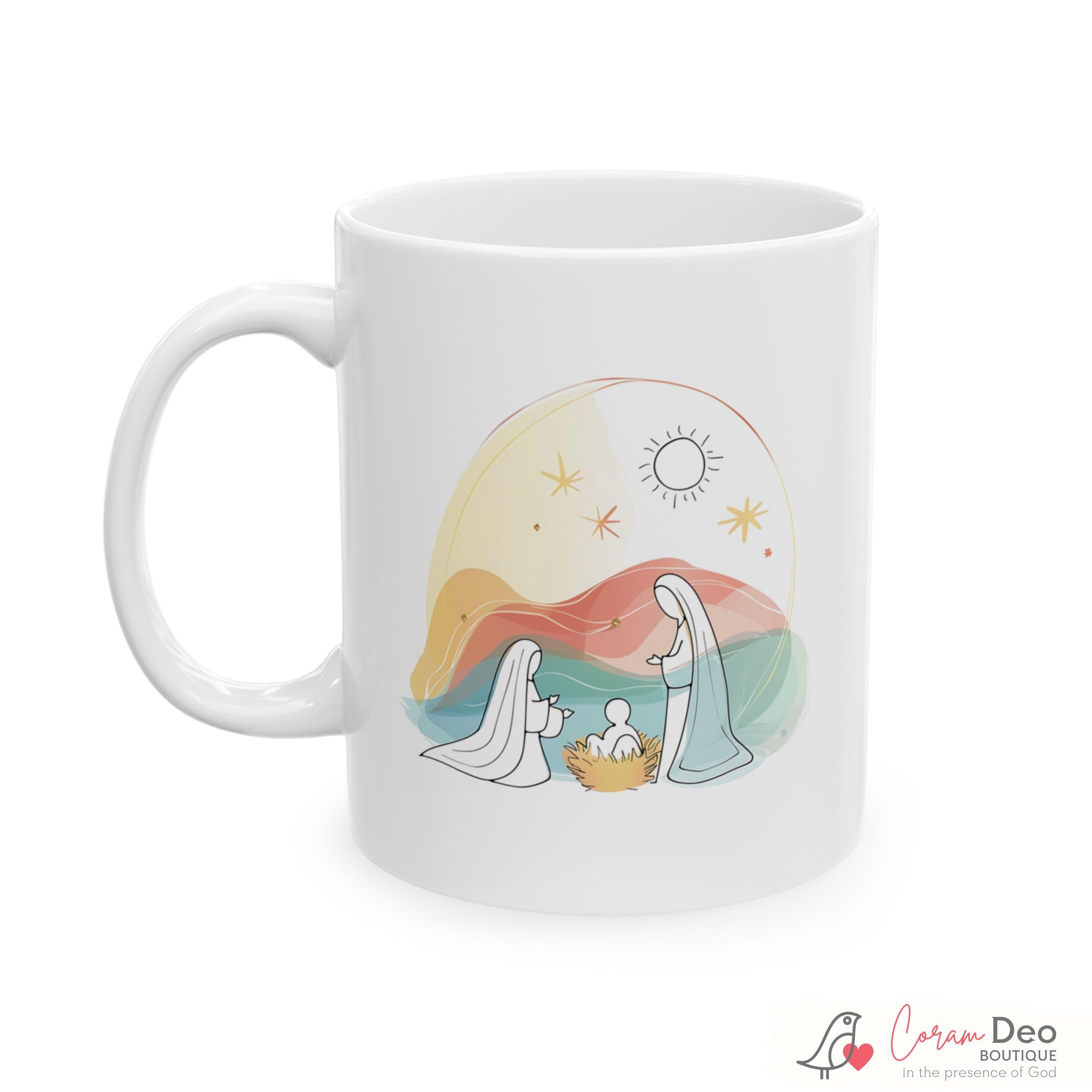 Nativity Scene Mug 11oz Christian Merch Manger Scene Faith Mug ...