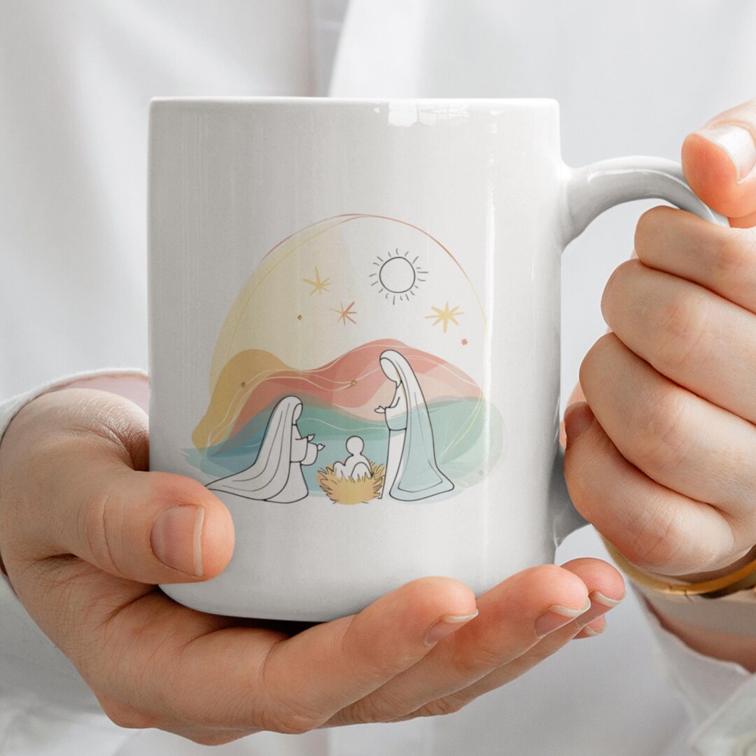 Nativity Scene Mug 11oz Christian Merch Manger Scene Faith Mug ...