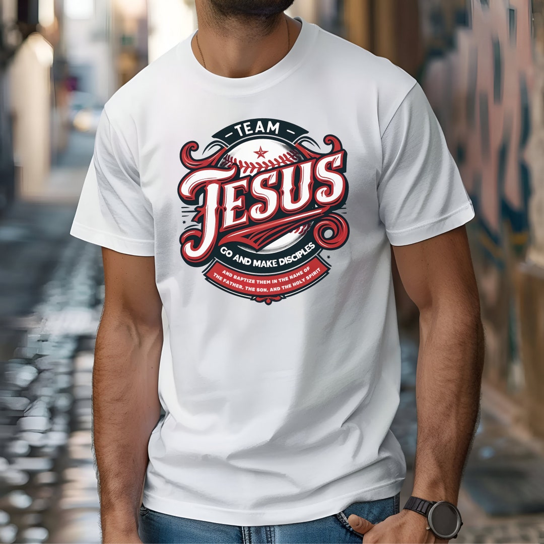 Christian T-shirt Team Jesus Baseball Shirt Religious Gift Christian ...