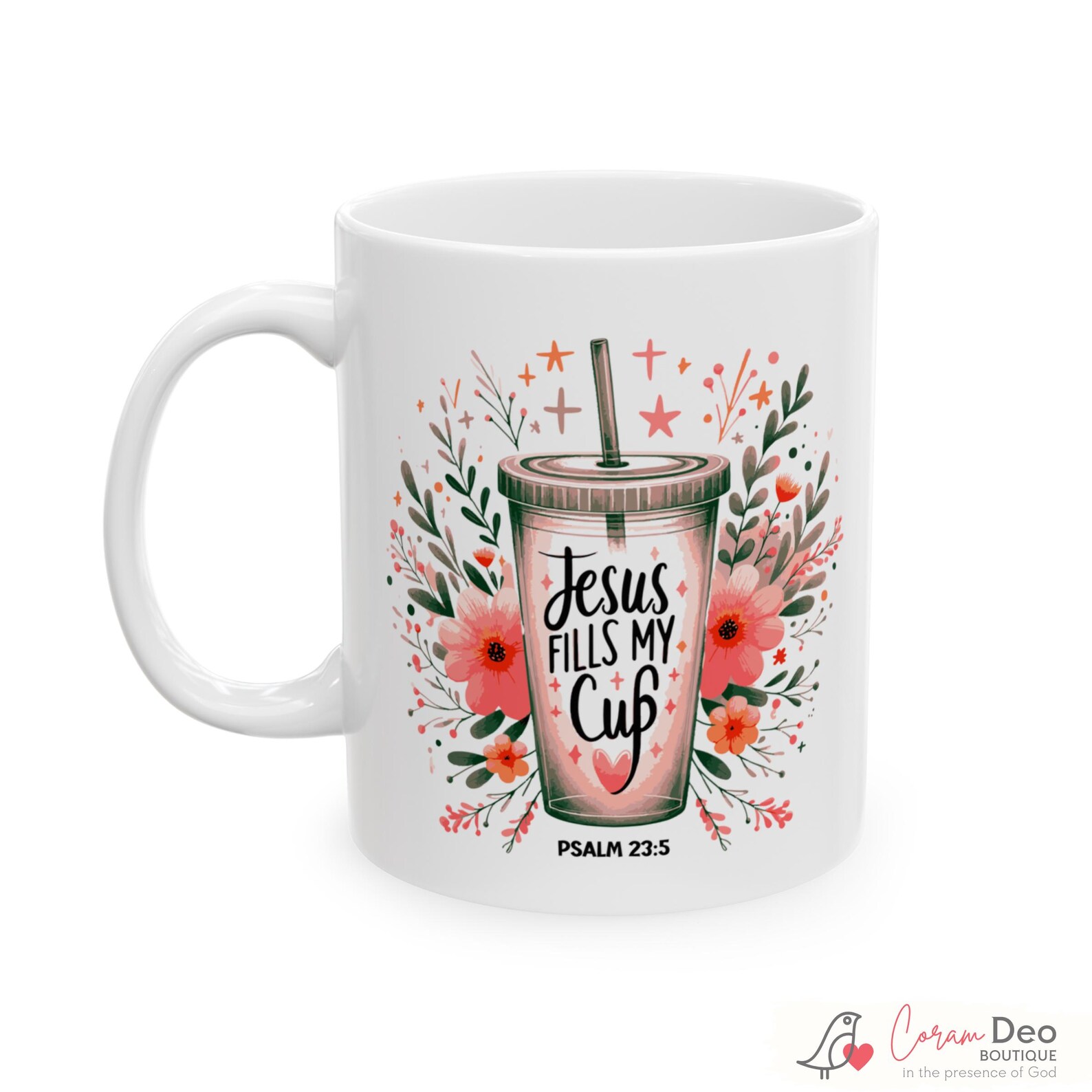 Psalm 23 Mug 11oz Christian Merch Jesus Fills My Cup Mug Christian ...