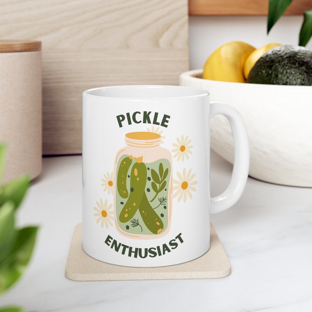 Funny Pickle Mug for Pickle Lover Gift Pickle Jars Mug Floral Pickles ...