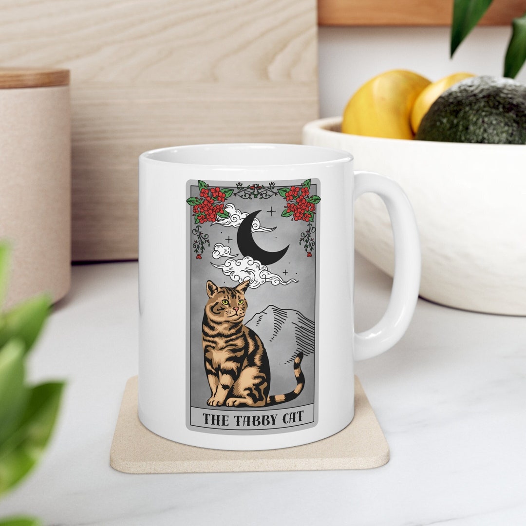 Tarot Card Mug Cat Tarot Coffee Mug Cat Coffee Mug Witchy Tarot Card ...