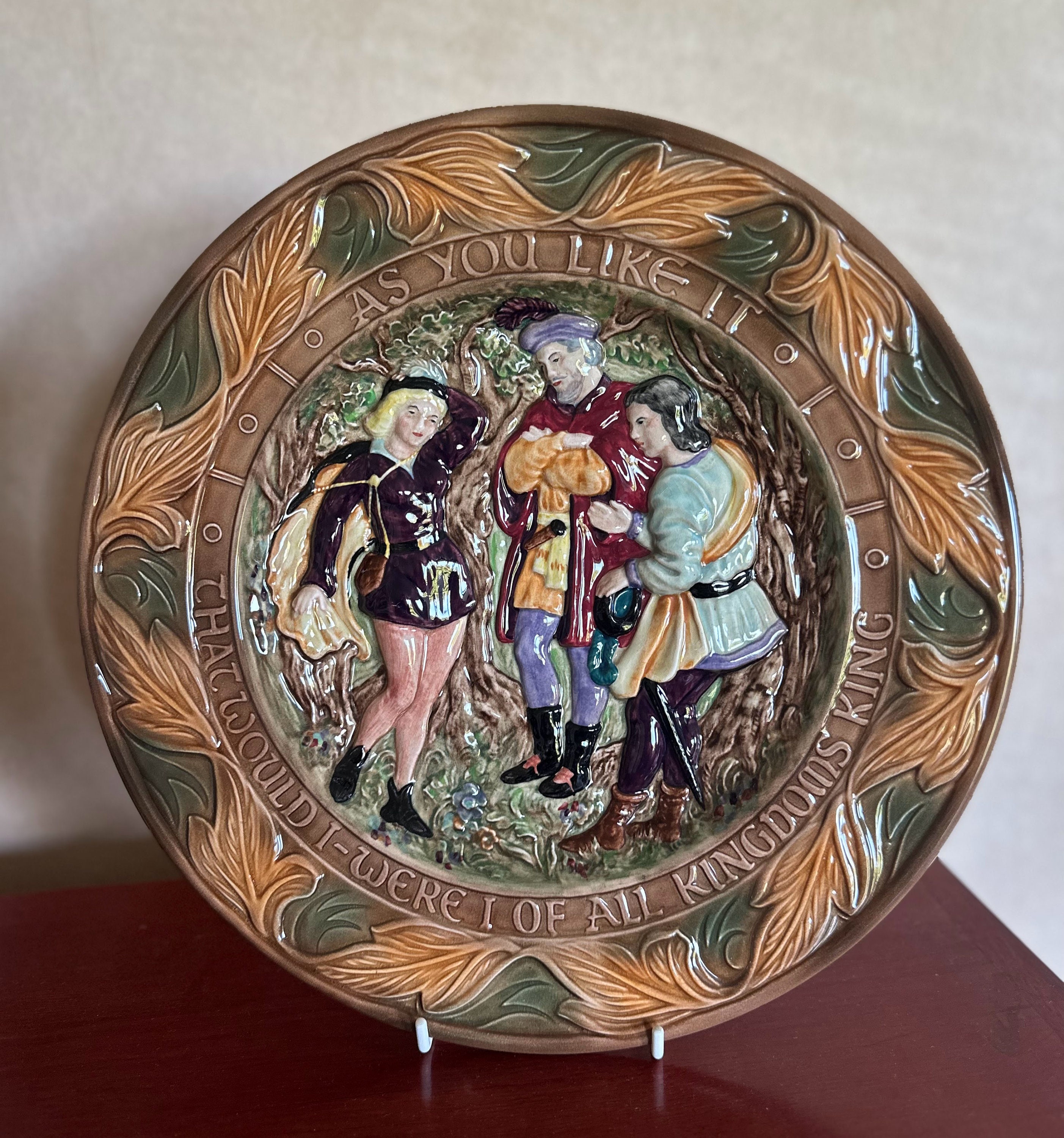 Beswick 'as You Like It' Shakespeare Play Large Decorative Plate - Etsy