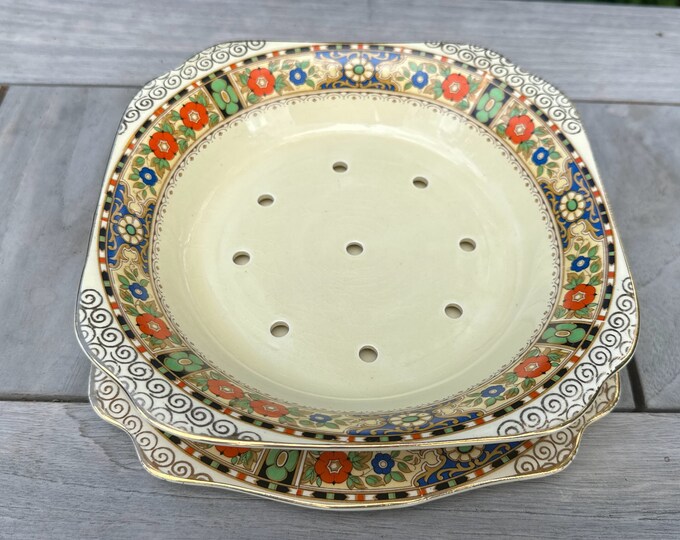 Royal Staffordshire Pottery, A J Wilkinson Ltd, Draining Dish and Tray ...