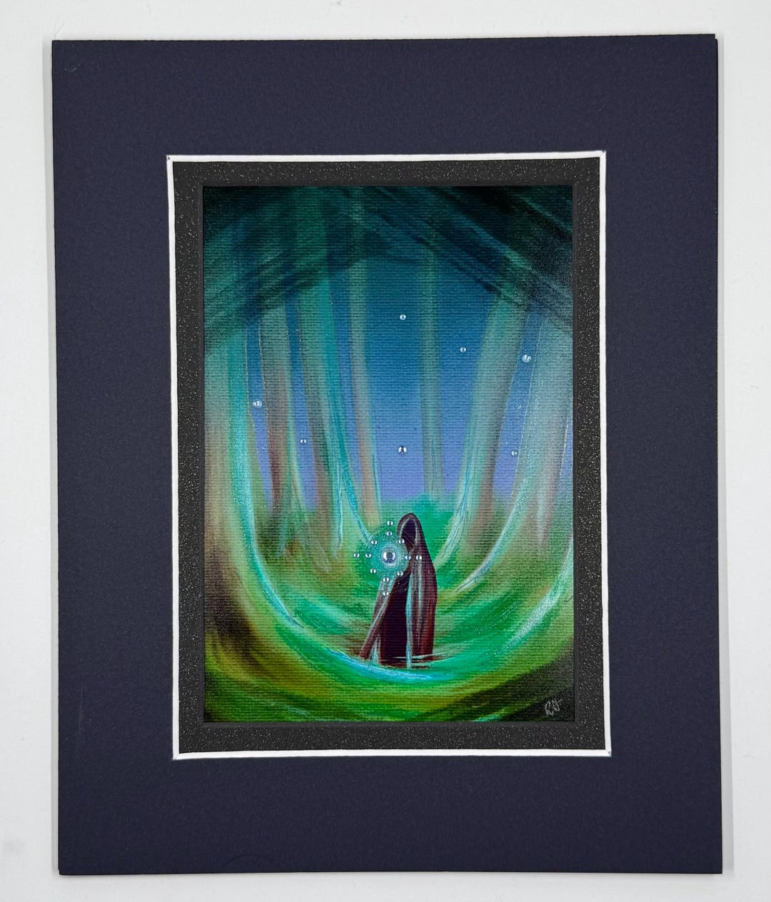 Mysterious Cloaked Figure- Hand Embellished Digital Print - Etsy