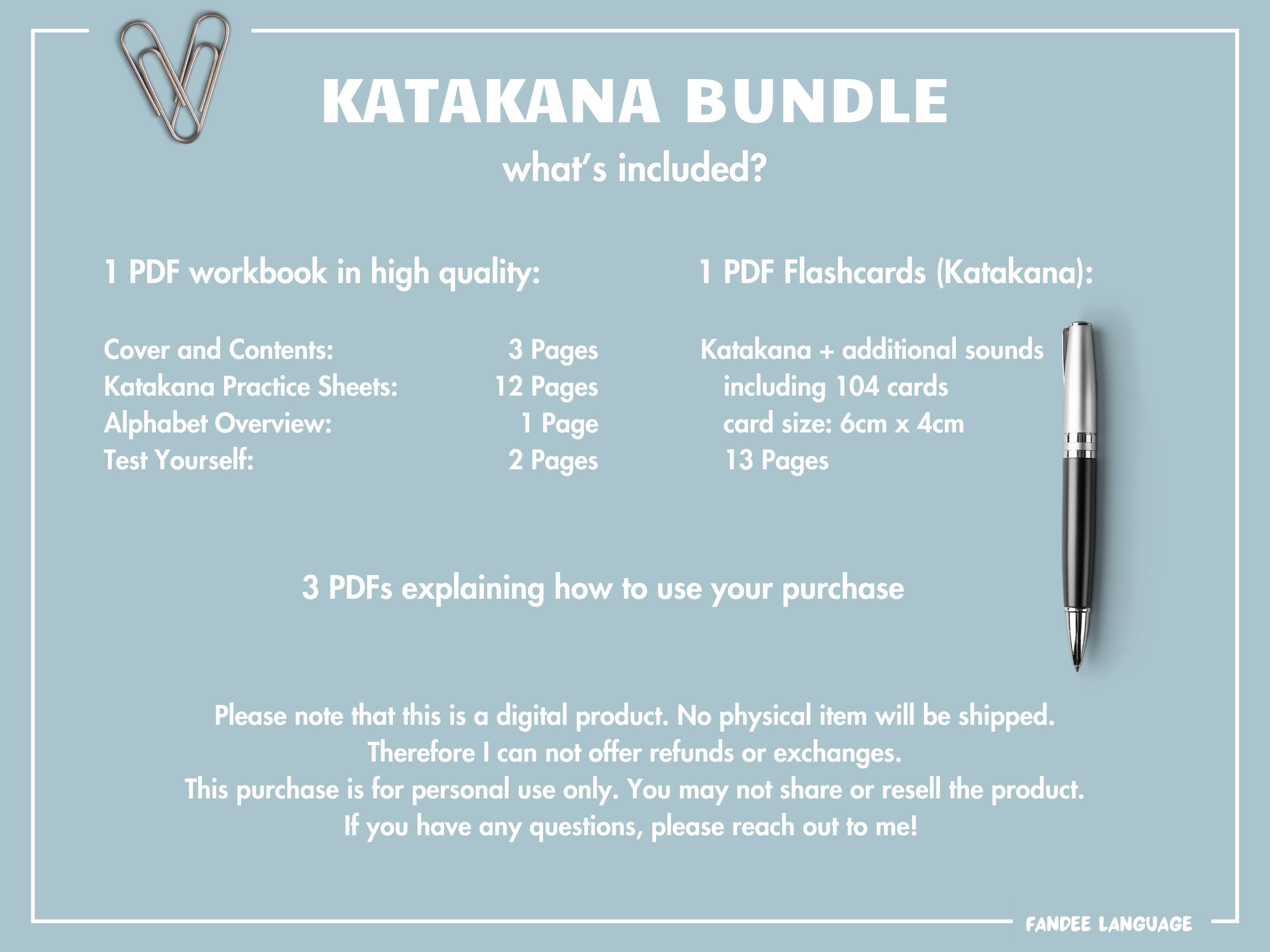 Japanese Alphabet Katakana Bundle Worksheets & Flashcards | Digital ...