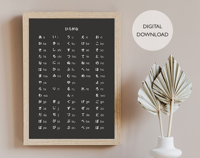 Japanese Alphabet Hiragana Bundle Worksheets & Flashcards | digital ...