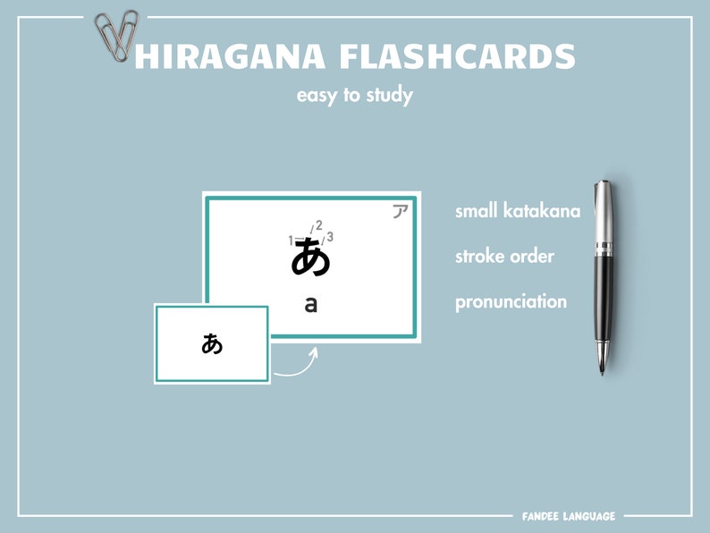 Japanese Hiragana Alphabet 104 Flashcards DIGITAL DOWNLOAD Study ...