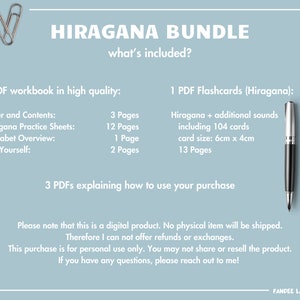 Japanese Alphabet Hiragana Bundle Worksheets & Flashcards | Digital ...