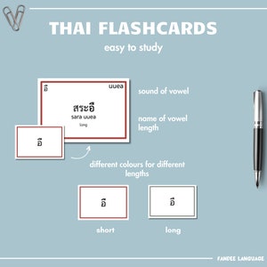 Thai Alphabet Flashcards Bundle (consonants and Vowels) DIGITAL ...