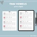 Thai Alphabet Vowel Worksheets Notebook Digital Download | Test ...