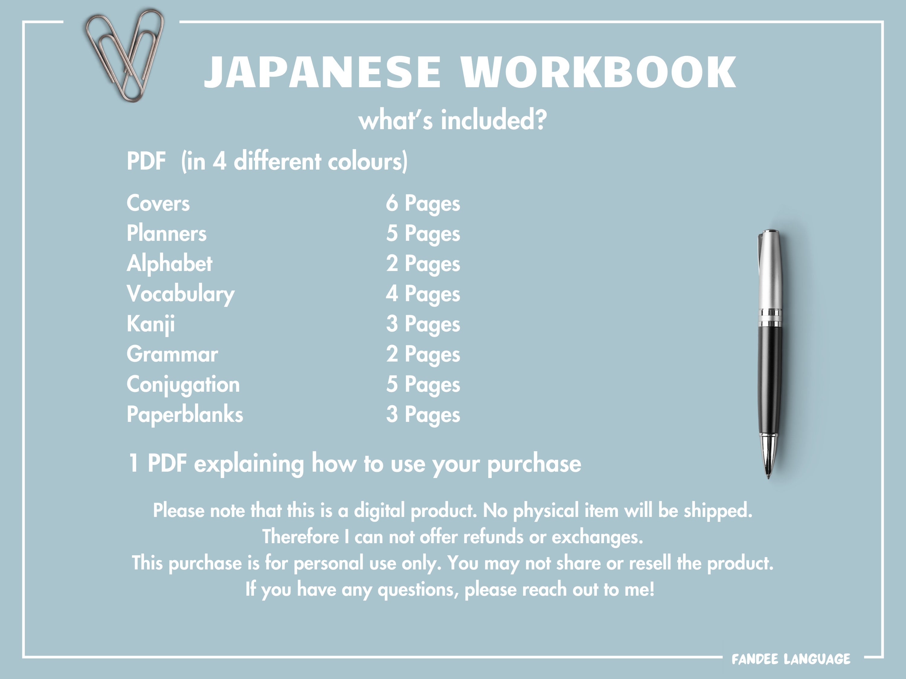 Japanese All-in-one Workbook | Kanji | Vocabulary Worksheets | Grammar ...