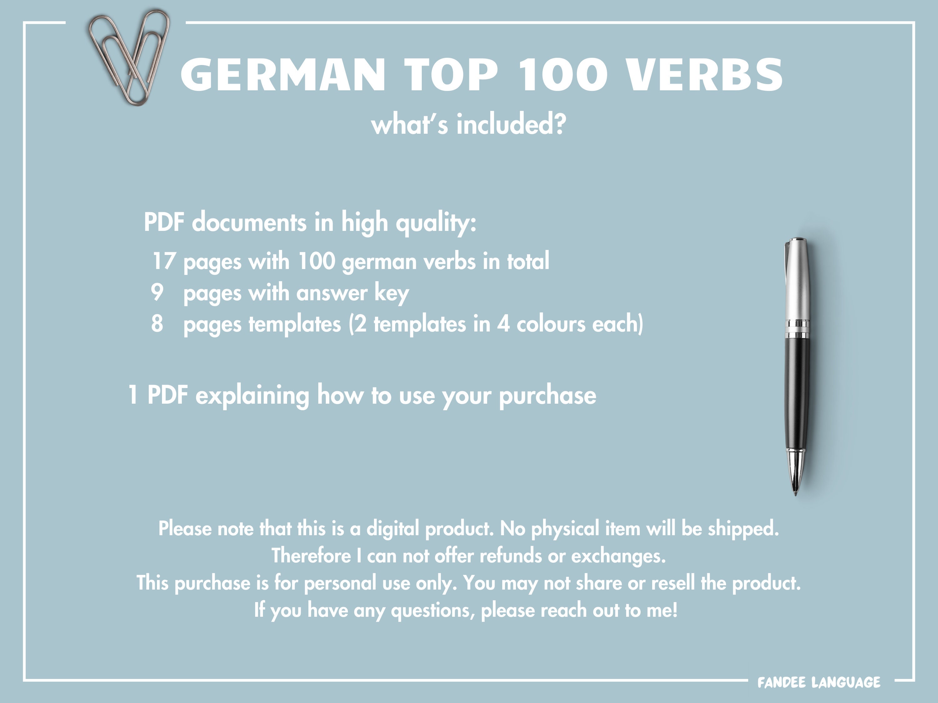 German Verb Conjugation Worksheet Templates | Verb Study and Practice ...