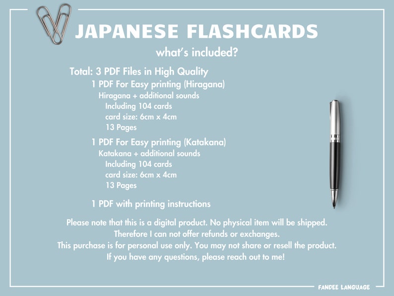 Japanese Alphabet Katakana, Hiragana 208 Flashcards DIGITAL DOWNLOAD | Study Japanese Language ...